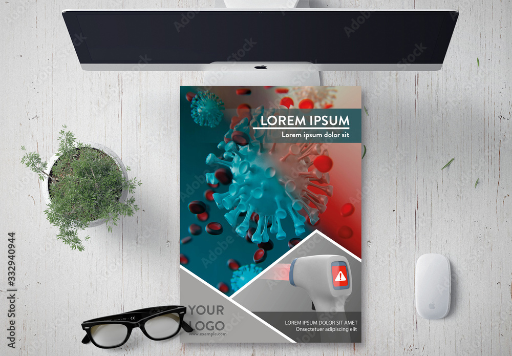 Medical Layout for Coronavirus Epidemic Stock Template | Adobe Stock