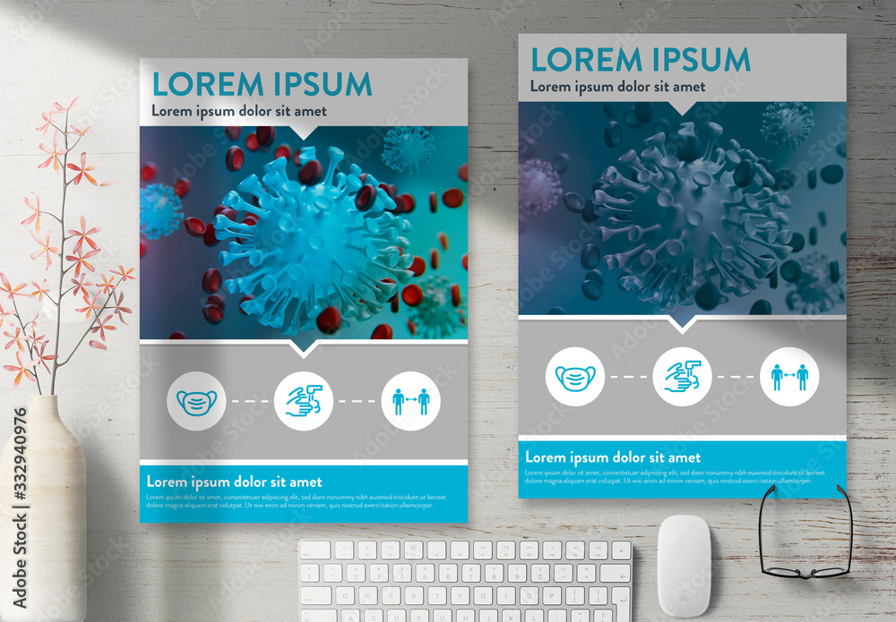 Medical Layout for Coronavirus Epidemic Stock Template | Adobe Stock