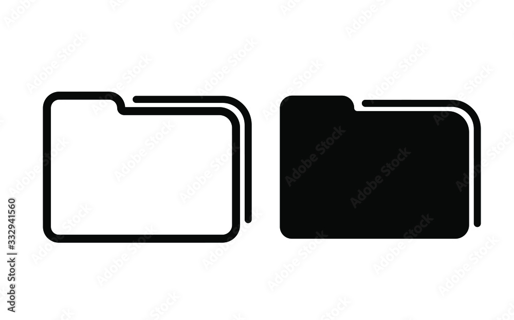 vector folder icon Stock Vector | Adobe Stock