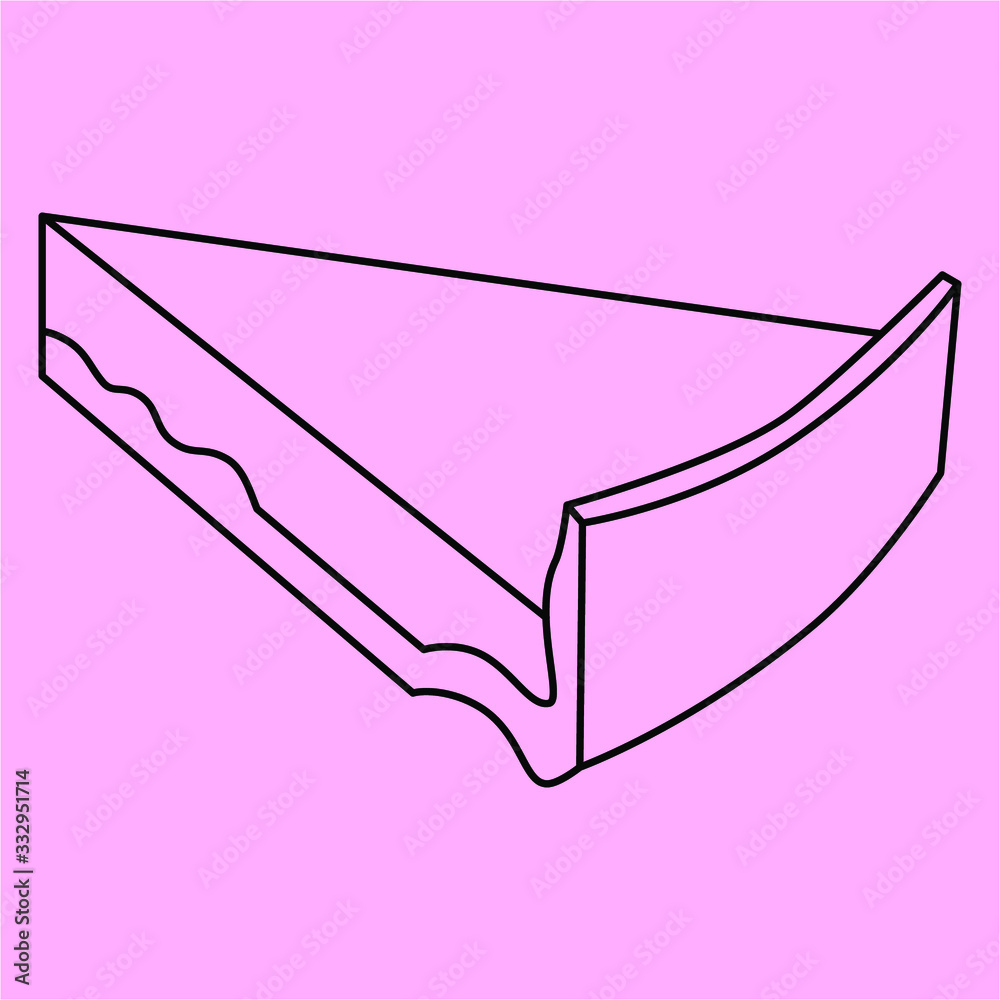 Flat transparent food icon. Cafe and restaurant food. Sugary sweet ...