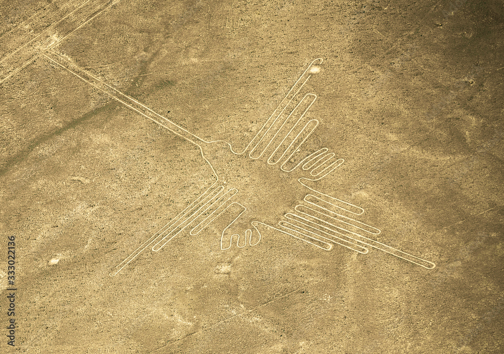 Foto de The hummingbird, one of the most famous Nazca Lines figures in ...