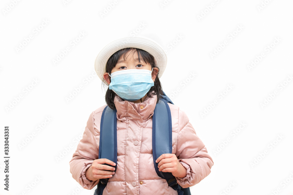 The image face of a Children Wearing a mask with Family to prevent ...