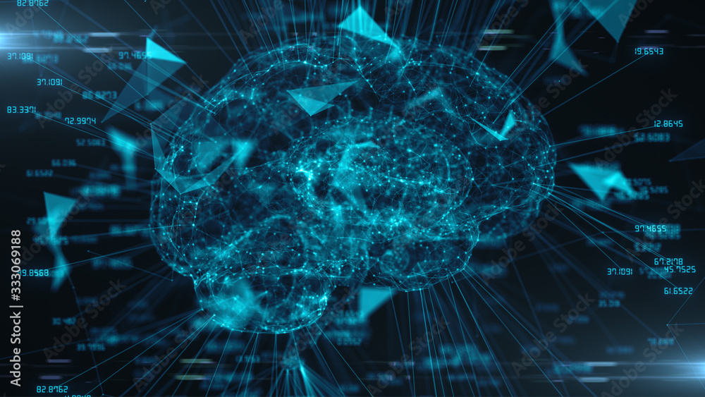 AI Artificial intelligence digital brain bid data deep learning ...