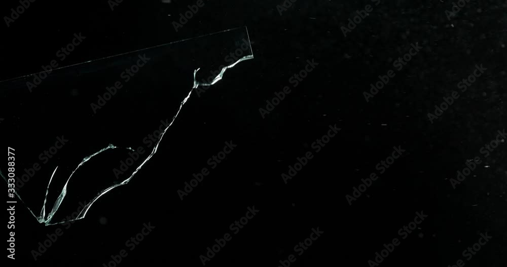 Broken cracks glass fracture effect texture isolated abstract black ...