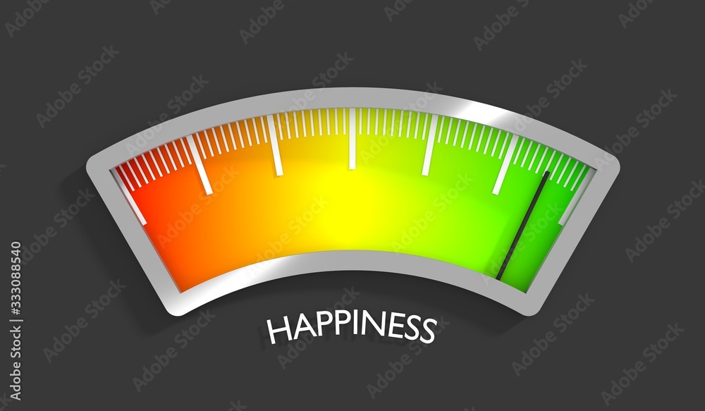Good mood meter measure happiness or satisfaction level. Color scale ...