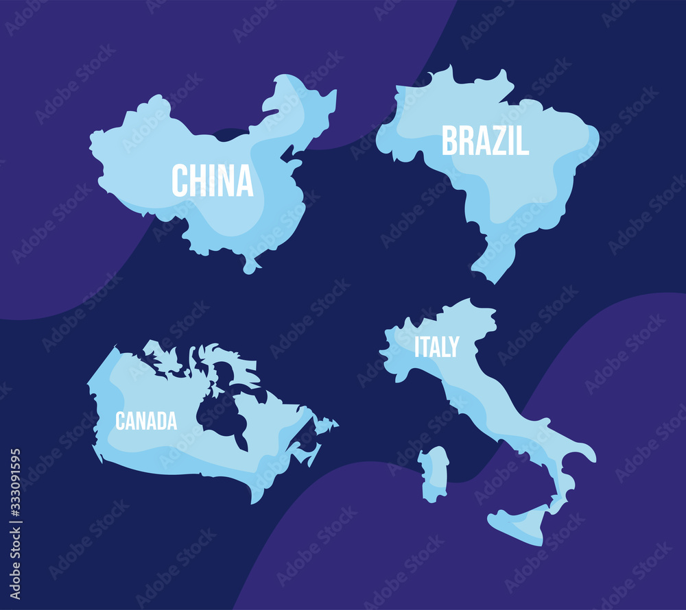 continents of the world, map Stock Vector | Adobe Stock