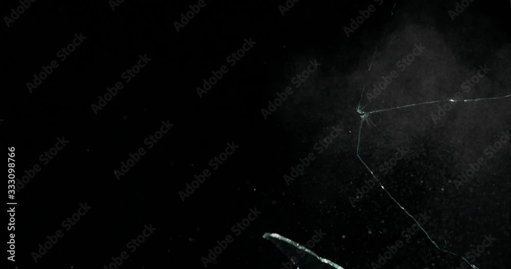 Video „Broken cracks glass fracture effect texture isolated abstract ...