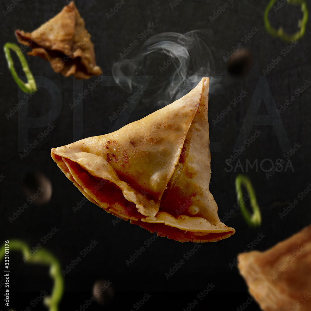 pizza samosa desi samosa recepie Stock Photo | Adobe Stock