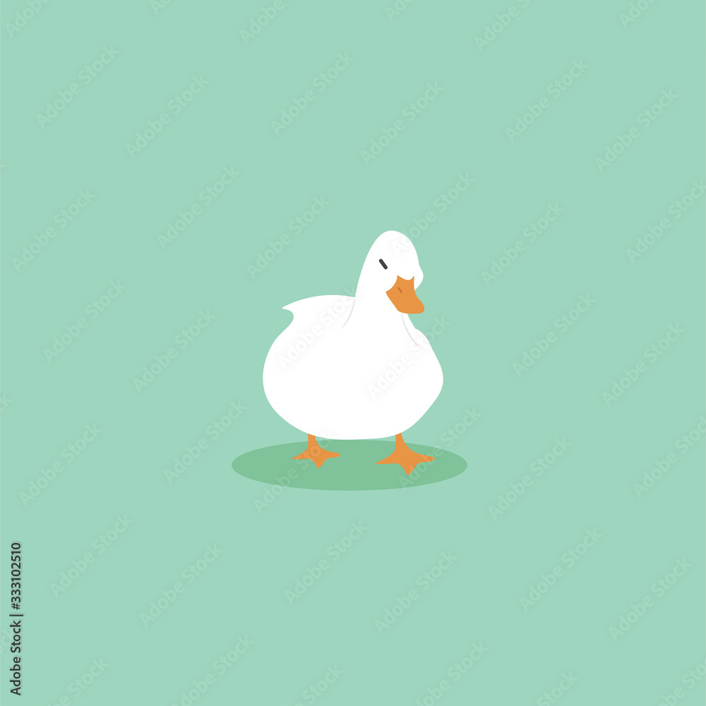 Cartoon goose. Cute Cartoon goose, Vector illustration on a white ...