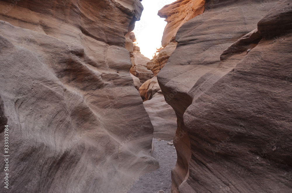 Red canyon in Israel near Eilat. Picturesque and undulating rocks ...