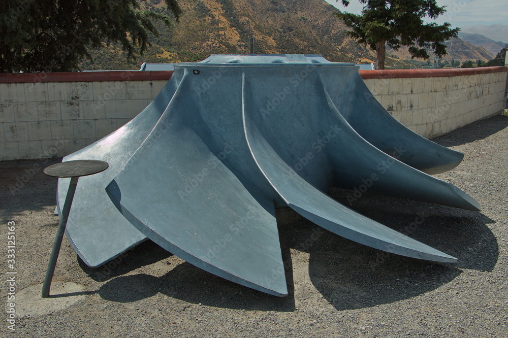 Original water turbine runner from the hydroelectric power station at ...