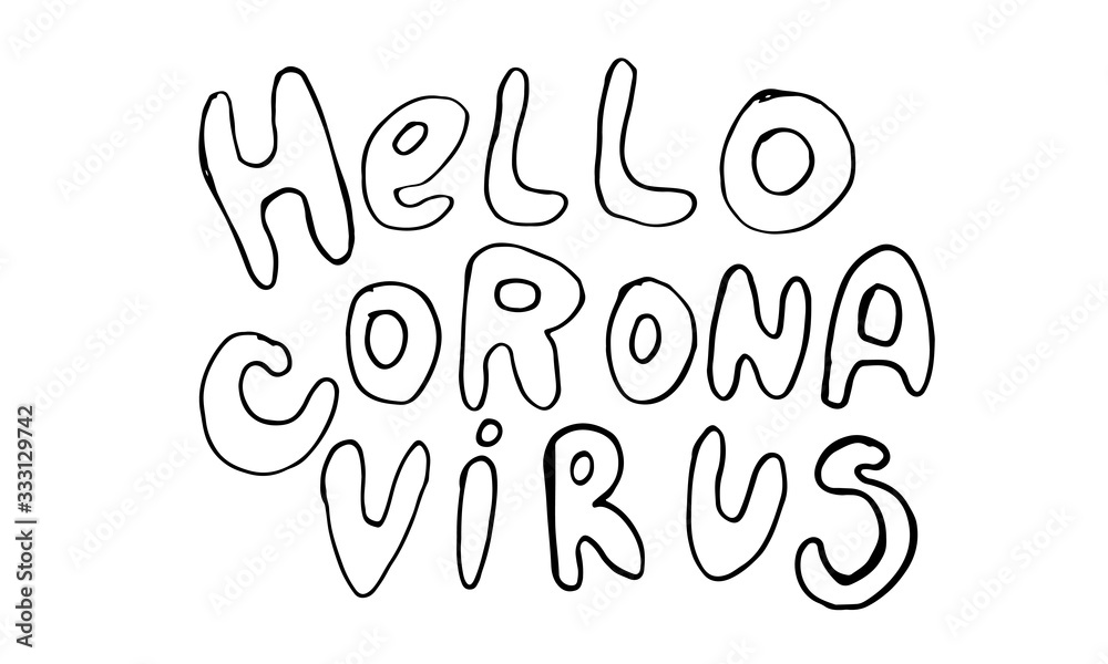 Set of hand lettering with quarantine and coronavirus tips. Different ...