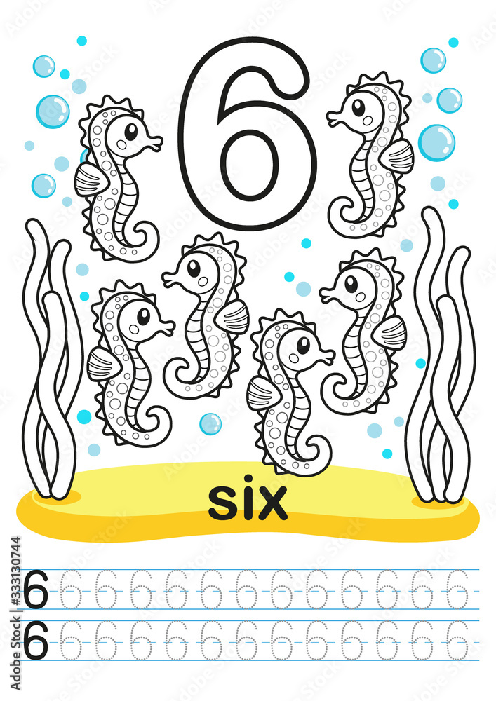 Coloring worksheet for kindergarten and preschool. Exercises for ...