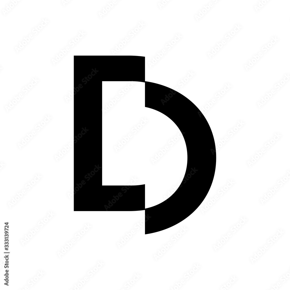 initial letter d cut off vector logo Stock Vector | Adobe Stock