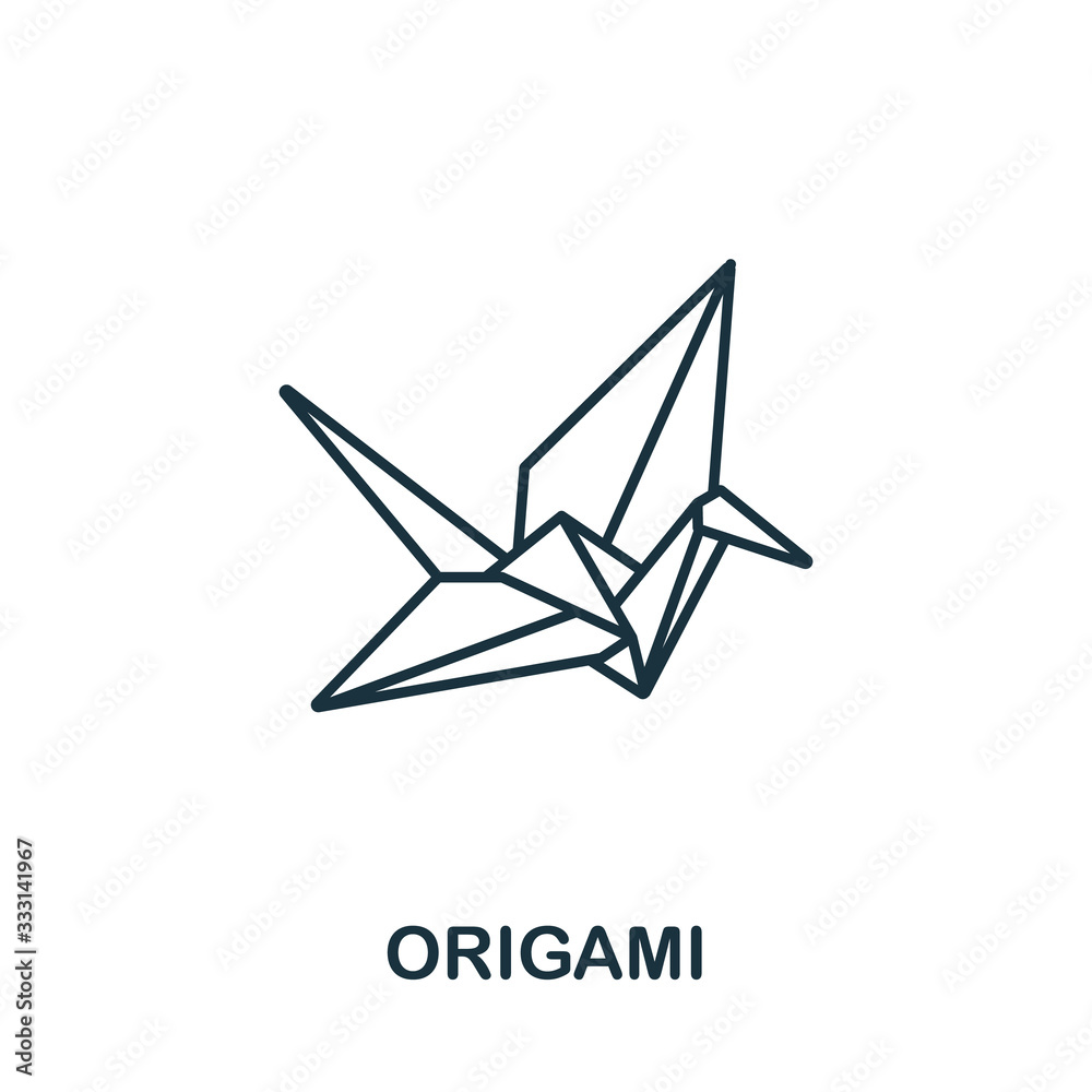 Origami icon from hobbies collection. Simple line element Origami ...