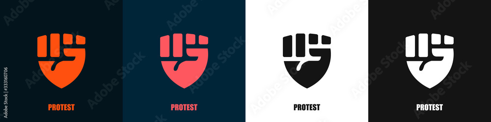 Poster Set of logos of protest – Wall Art | UkPosters