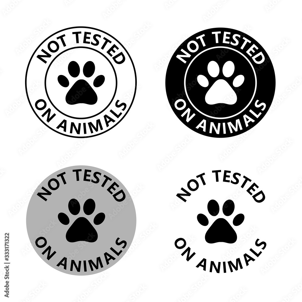 Symbol of No tested on animal. Can be used as logo, sticker, icon Stock ...