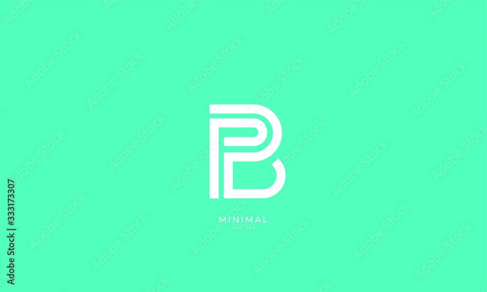 Alphabet letter icon logo PB Stock Vector | Adobe Stock