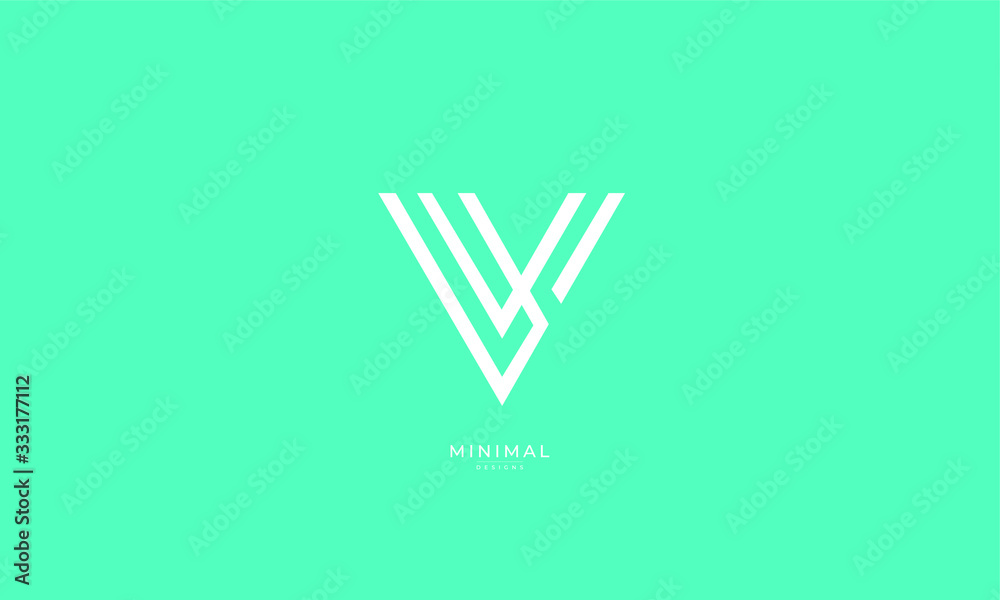 Alphabet letter icon logo V Stock Vector | Adobe Stock