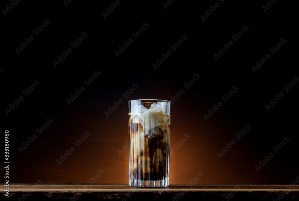 Iced coffee wWIth fresh arabica espresso. FResh milk and coffee ...