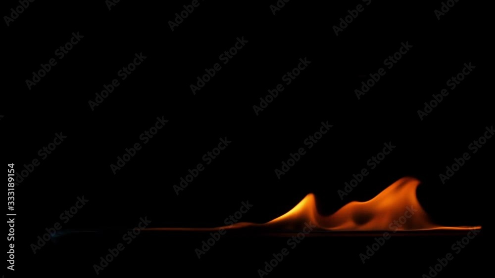 Slow motion speed close up scene on burning sparking pattern rise up on ...