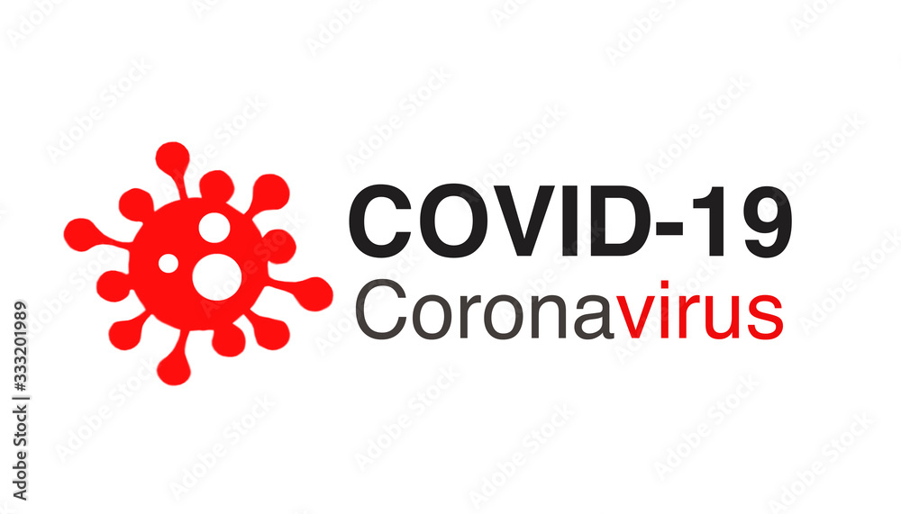Covid-19 Coronavirus concept inscription typography design logo. World ...