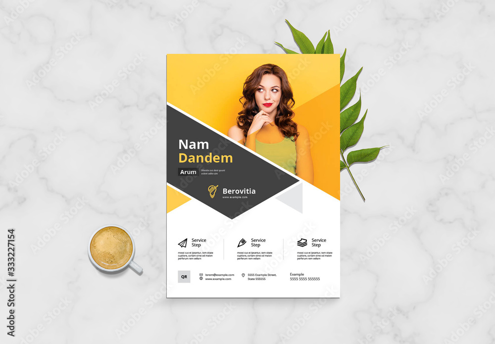 Minimal Clean Flyer Layout Stock Template | Adobe Stock