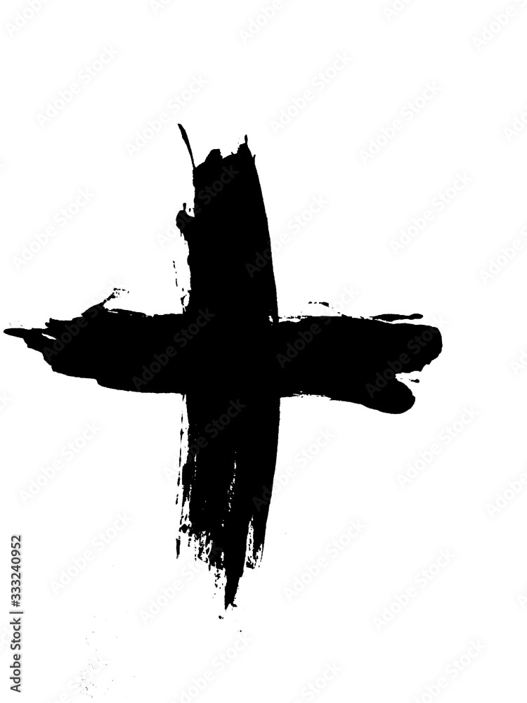 Grunge Plus Sign Stock Vector | Adobe Stock