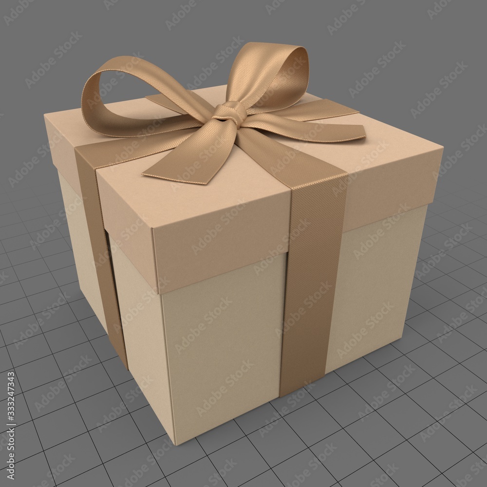 Present box with bow 1 Stock 3D asset | Adobe Stock
