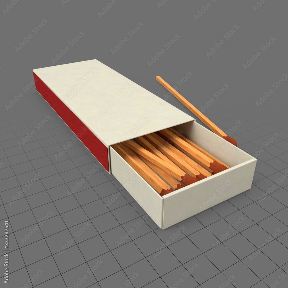 Open matchbox Stock 3D asset | Adobe Stock