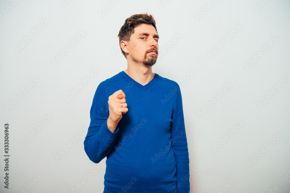 Closeup portrait man giving thumb, finger fig gesture you are going to ...