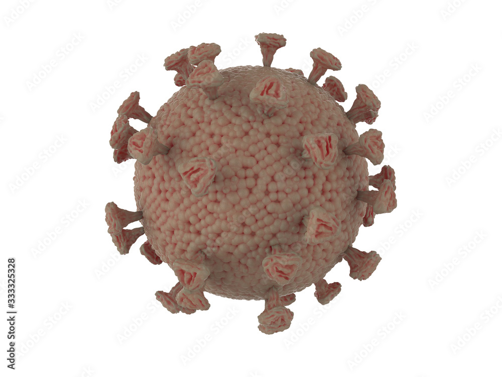 Corona Covid 19 Virus with translucent texture 3d Render Stock ...