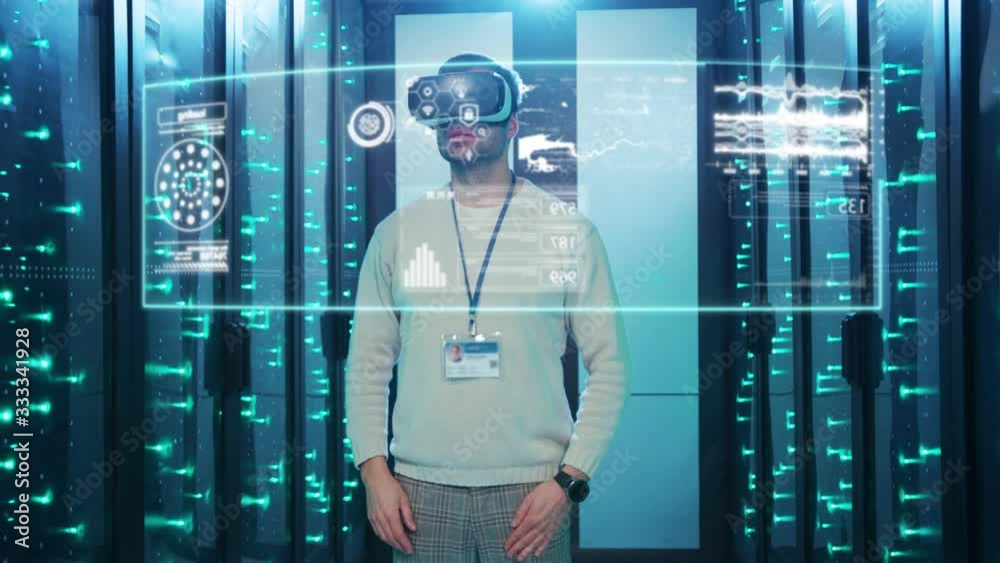 Server Engineer Using Augmented Reality Smart Glasses Entertaining ...