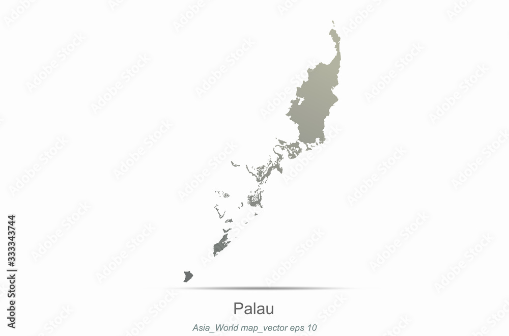 palau map. asia countries map. map of asian country. Stock ベクター | Adobe ...