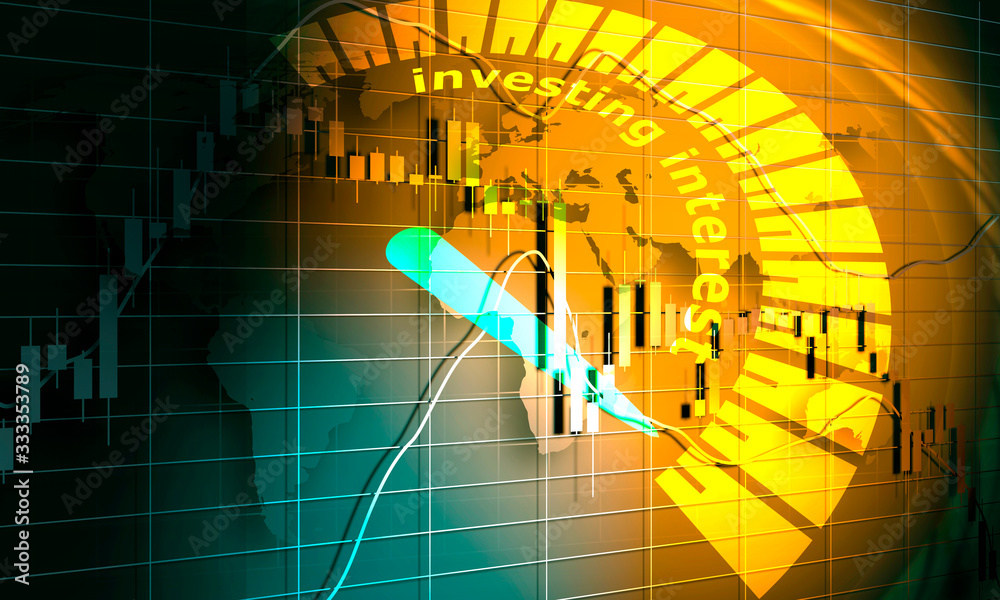 Investing interest level scale with arrow. The measuring device icon ...