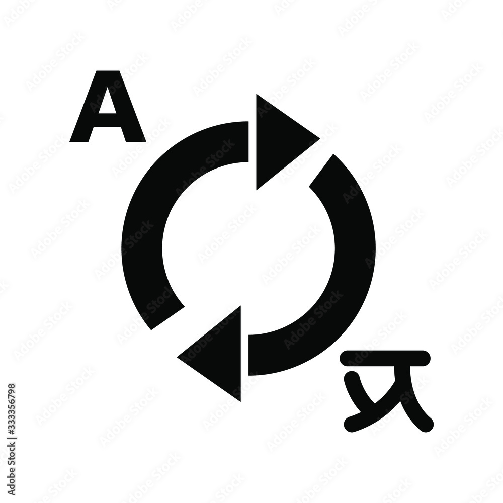 Translate Icon Language , Template Logo Design Emblem Isolated ...