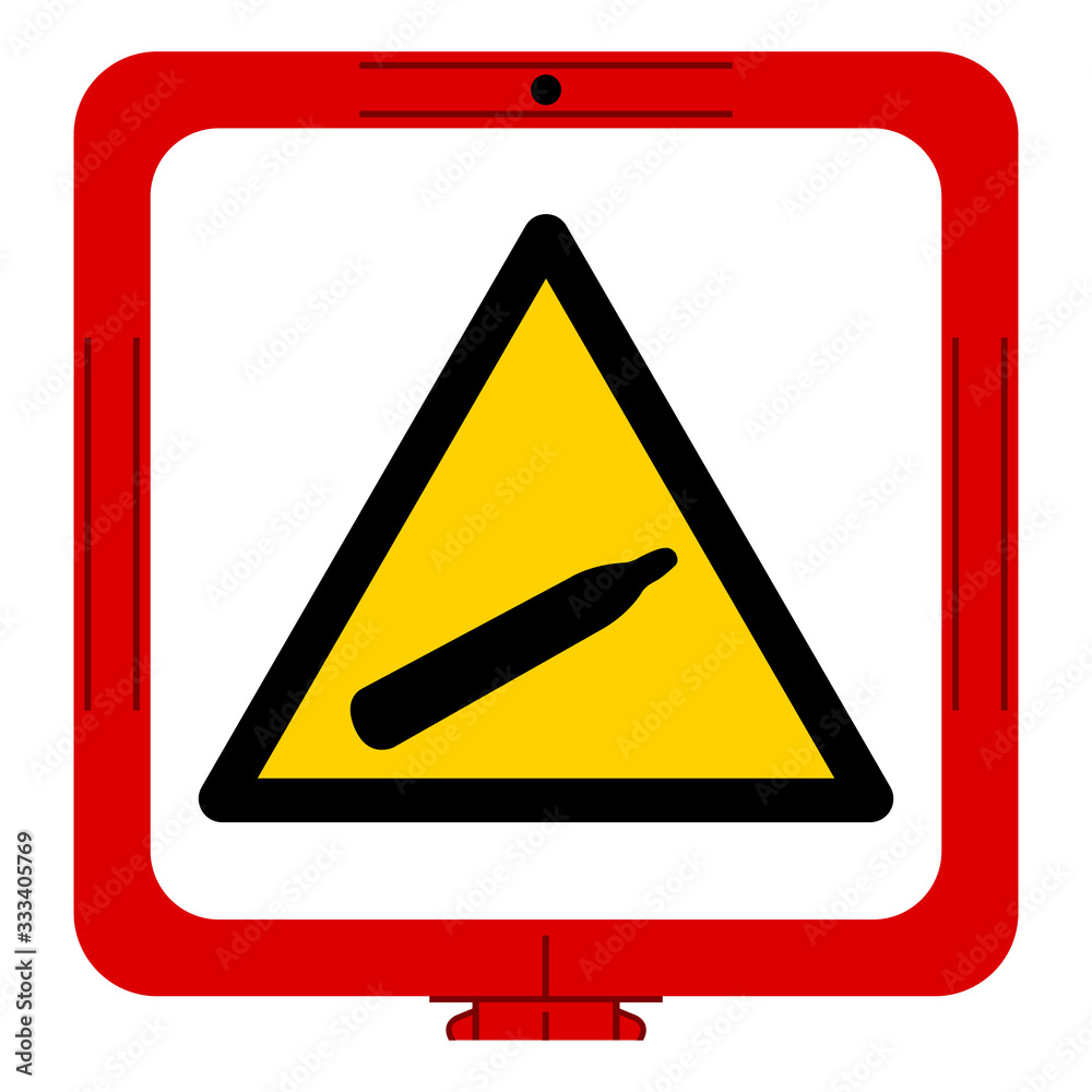 Danger Pressure Gas Symbol Sign, Vector Illustration, Isolate On White ...