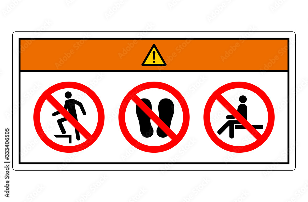 Vecteur Stock Warning Do Not Step Symbol Sign, Vector Illustration ...