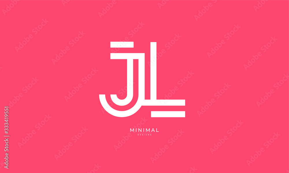 Alphabet letter icon logo JL Stock Vector | Adobe Stock