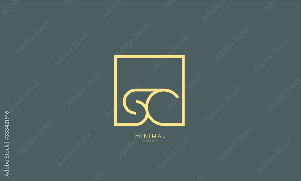 Alphabet letter icon logo SC Stock Vector | Adobe Stock