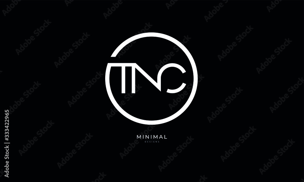 Alphabet letter icon logo TNC Stock Vector | Adobe Stock