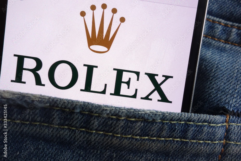 KONSKIE, POLAND - JUNE 01, 2018: Rolex logo displayed on smartphone ...