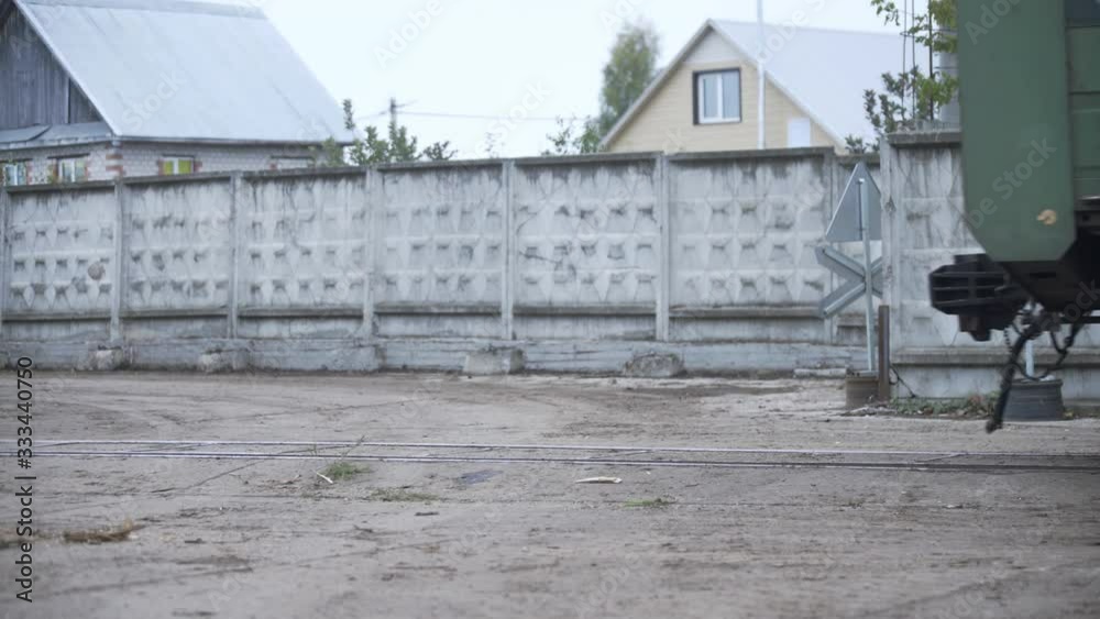 Cargo Train Pulls Cargo train with wagons, Train pulls the railroad ...