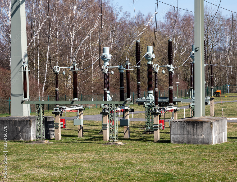 Transformator Umspannwerk Strom Energie Stock Photo | Adobe Stock