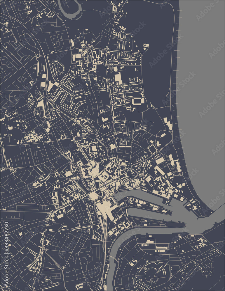 map of the city of Aberdeen, Scotland, UK Stock Vector | Adobe Stock