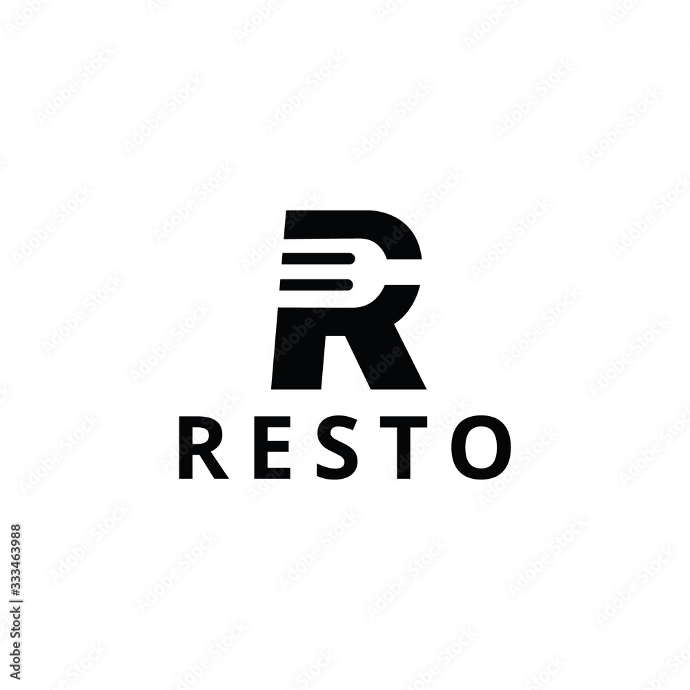 Restaurant, resto, food court, cafe logo template. Stock Vector | Adobe ...