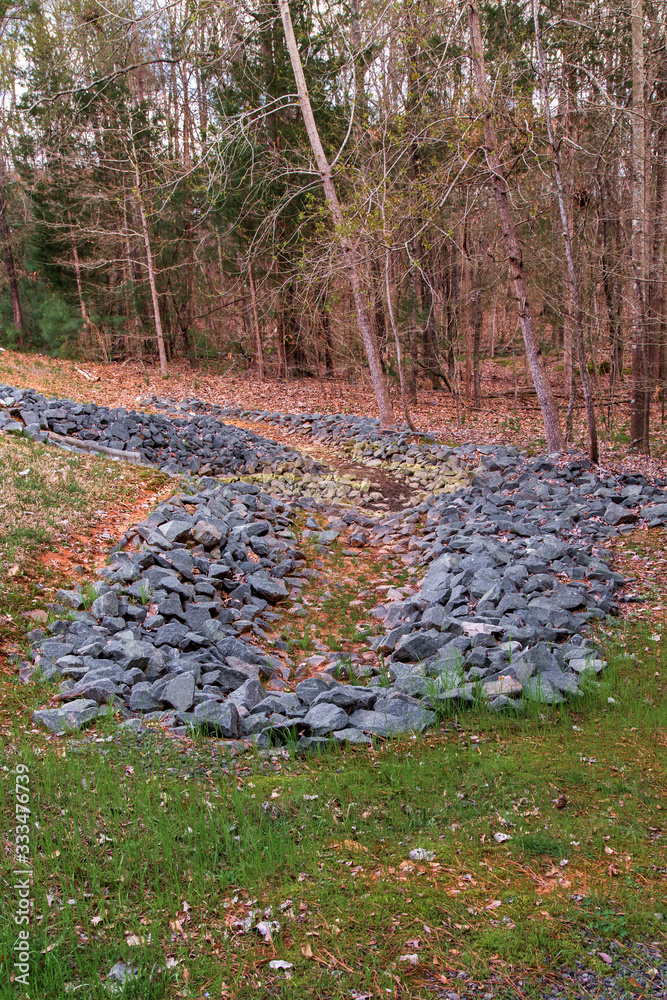 stormwater runoff rip rap Stock Photo | Adobe Stock