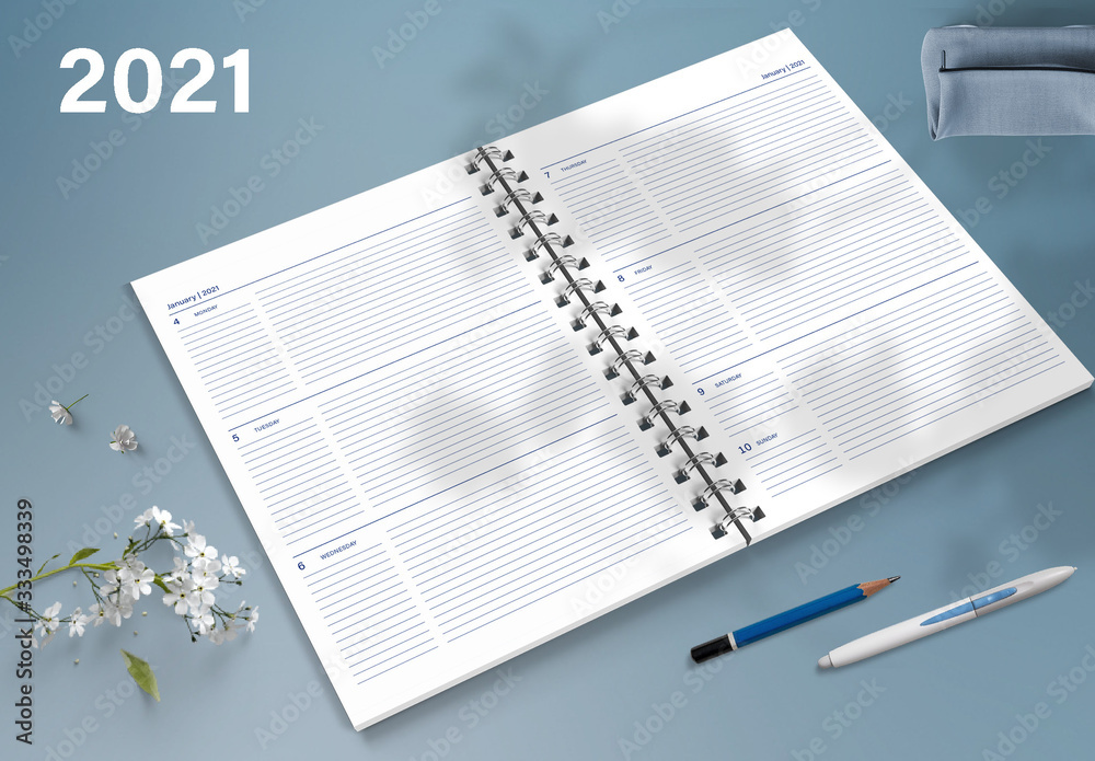 Weekly Annual Planner Layout Stock Template | Adobe Stock