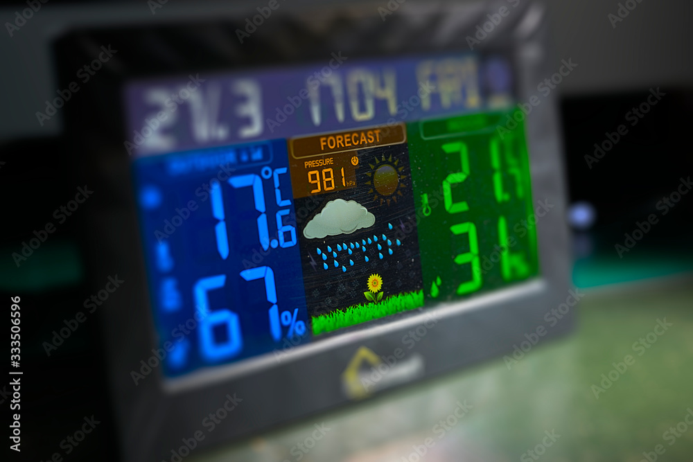 Estación meteorológica con pantalla en color, muestra la temperatura y ...