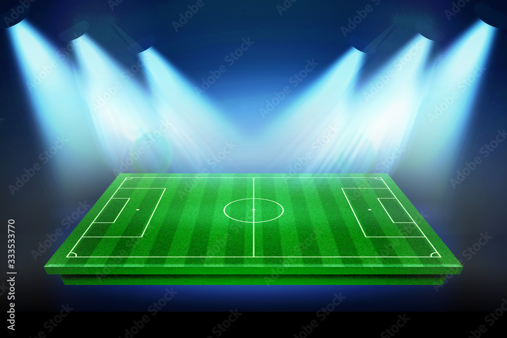Perspective of football field, Soccer field collection. Football ...